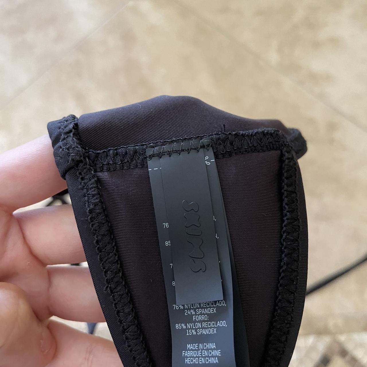 Skims swim micro scoop top Onyx Size XXS Message... - Depop