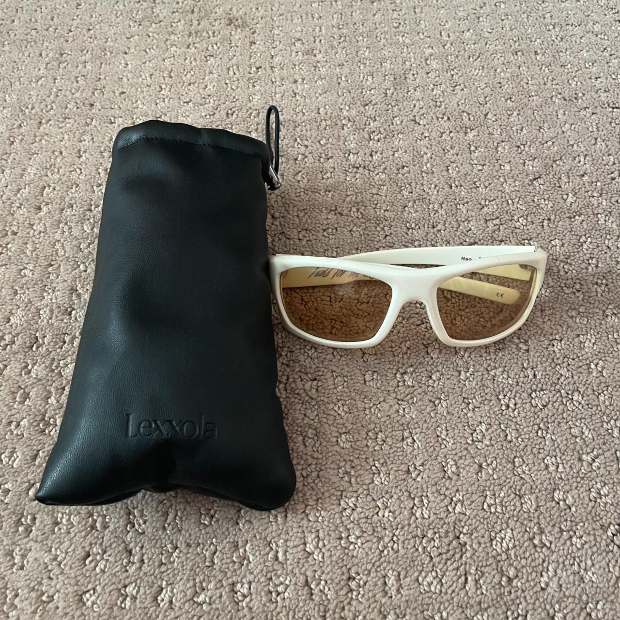 Lexxola neo/white/honey sunglasses Worn once... - Depop