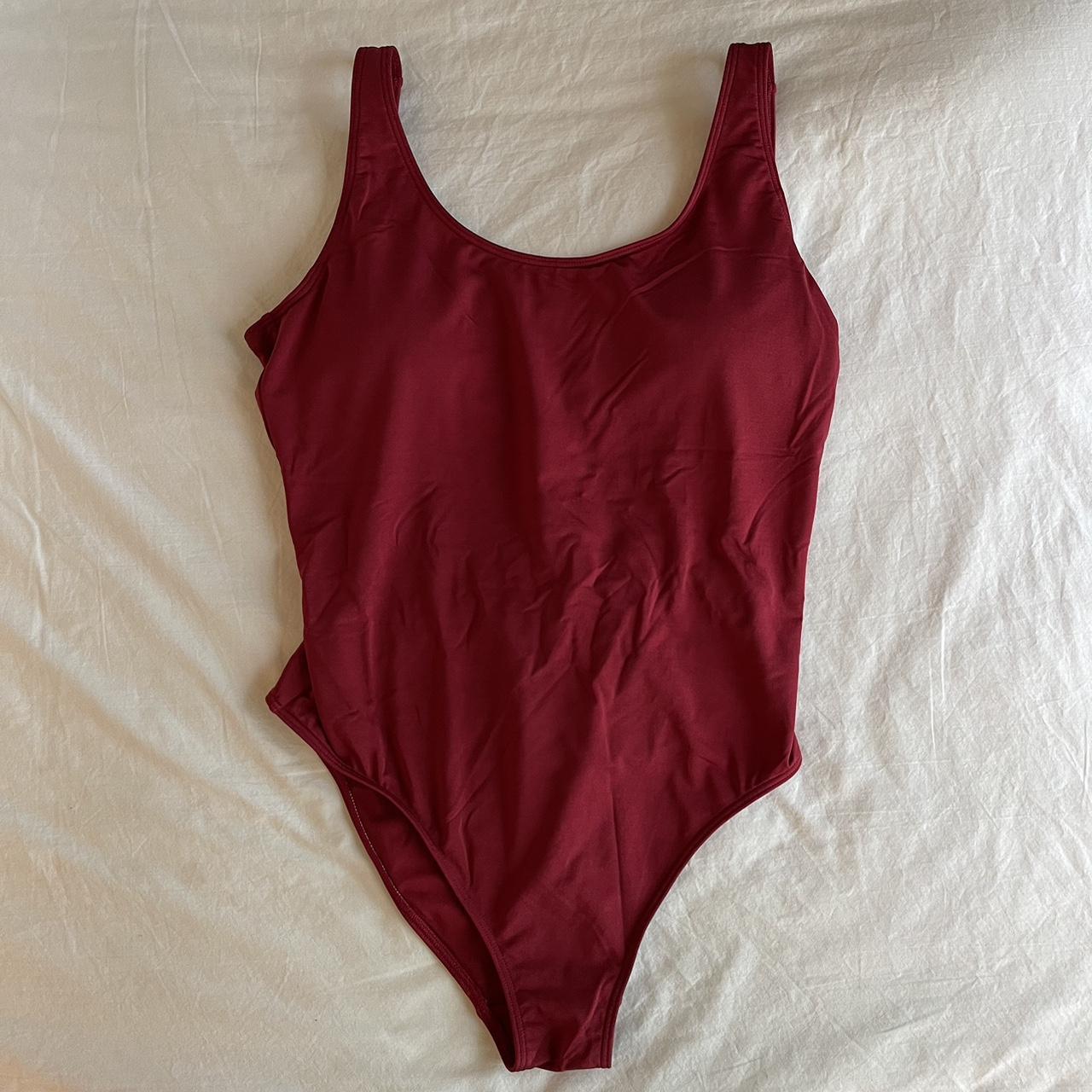Abercrombie & Fitch Red Open Back Bodysuit, Size... - Depop