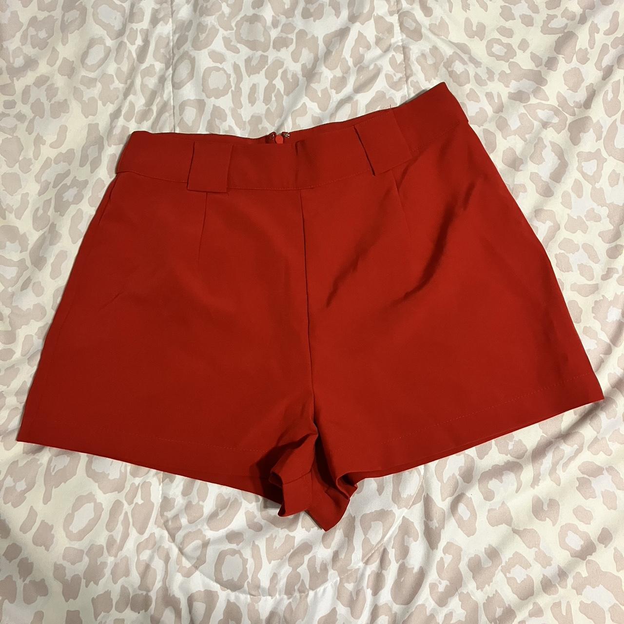 High waisted bright red shorts from forever 21.... - Depop