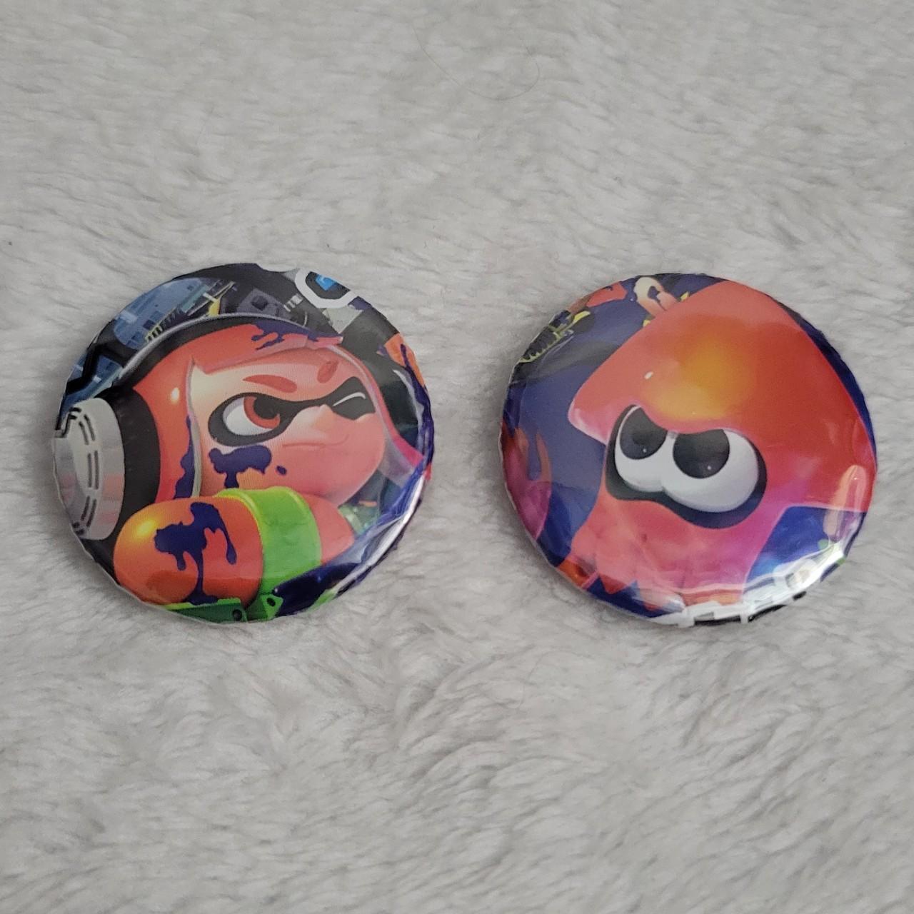 lot of two splatoon pins. 1-inch. brand new,... - Depop