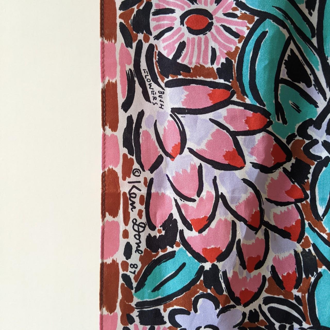 Ken Done Bush Flowers 1987 scarf / neckerchief... - Depop