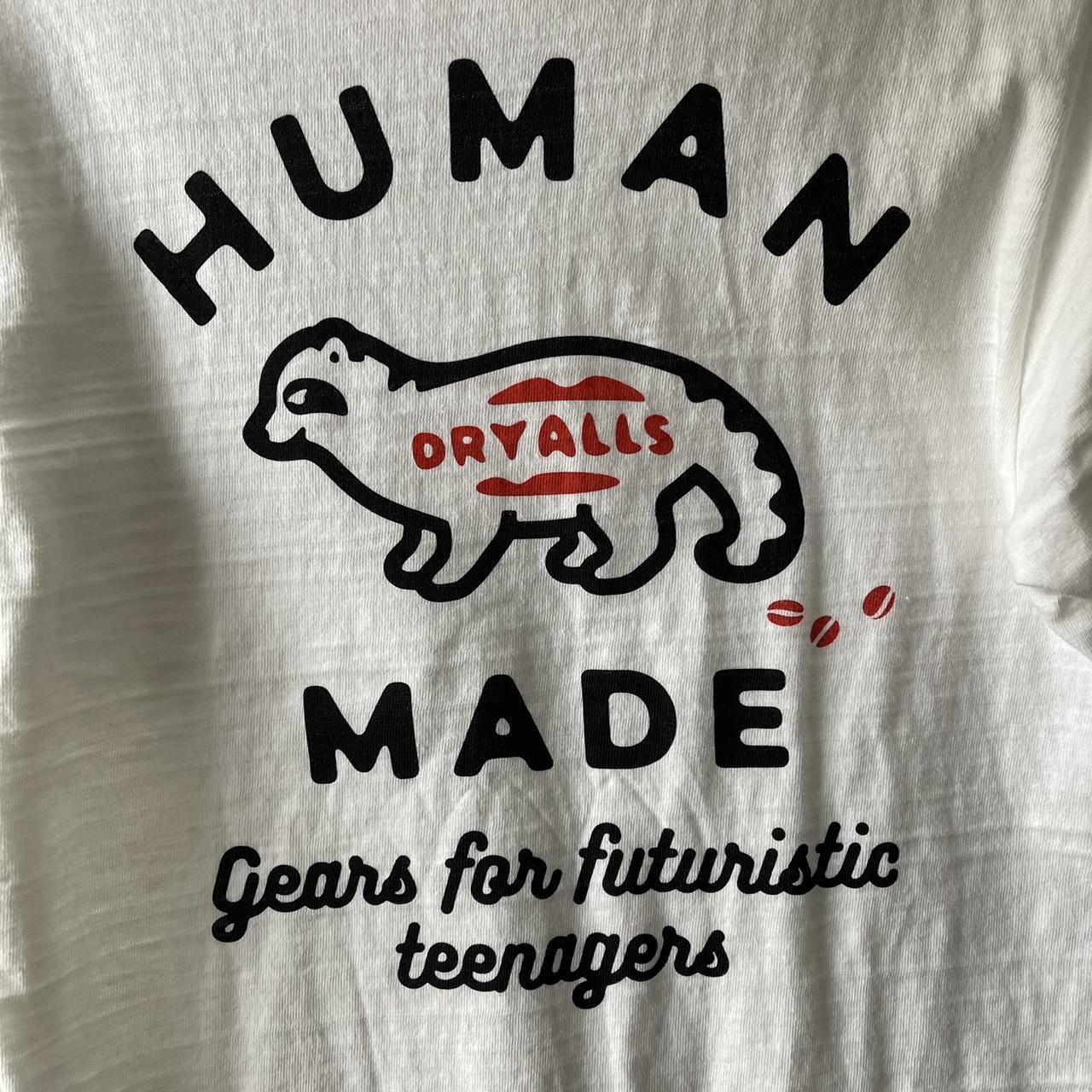 Human Made Men's White and Red T-shirt | Depop