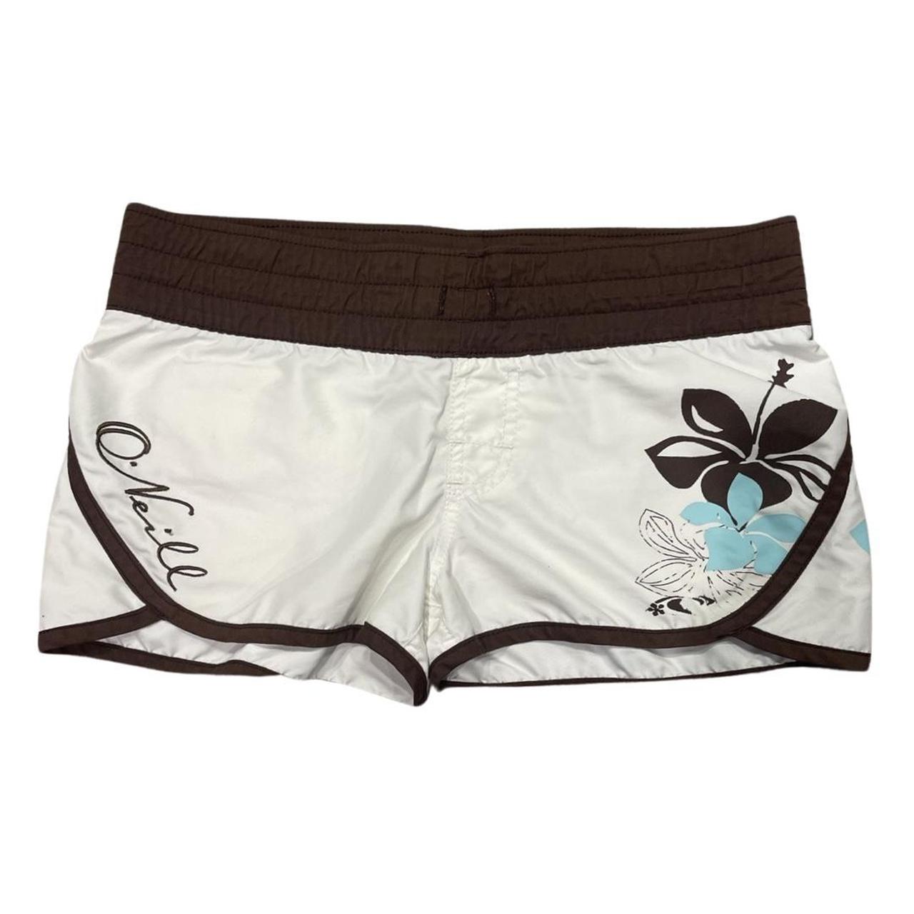 O'Neill Women's White and Brown Swim-briefs-shorts | Depop