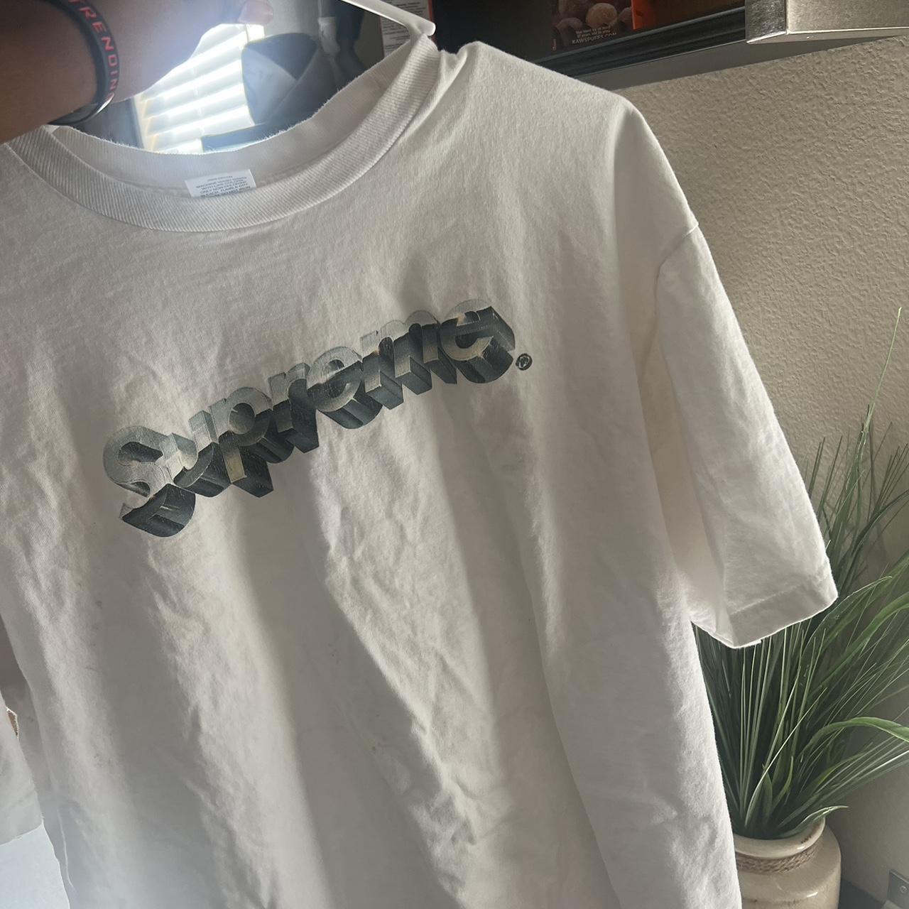 Supreme White Tee Small Stain, not very noticeable... - Depop