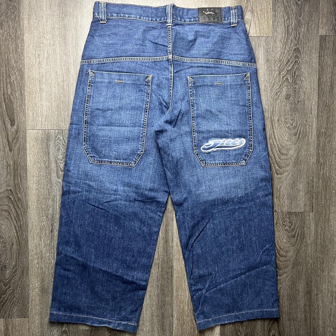 JNCO Men's Navy and Blue Jeans | Depop