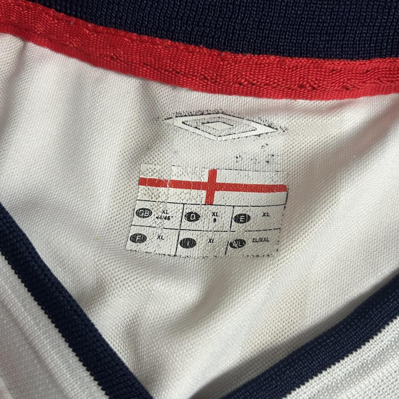 England Home Football Shirt 2001-03 The shirt is a... - Depop