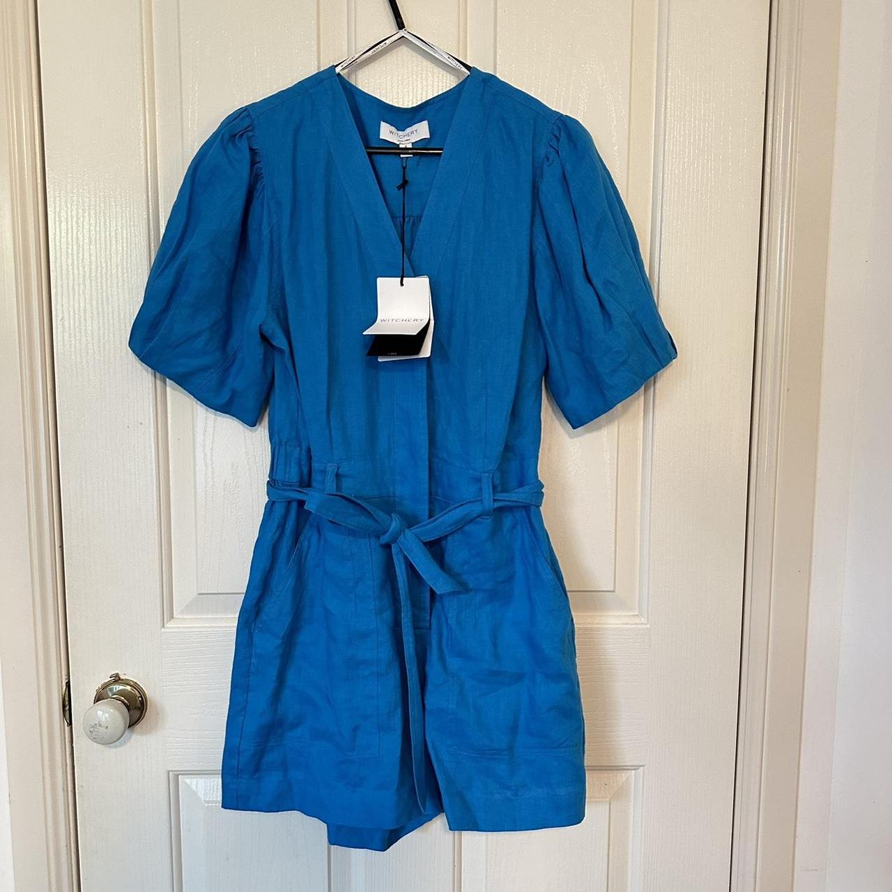 Linen witchery playsuit Super cute on, really nice... - Depop