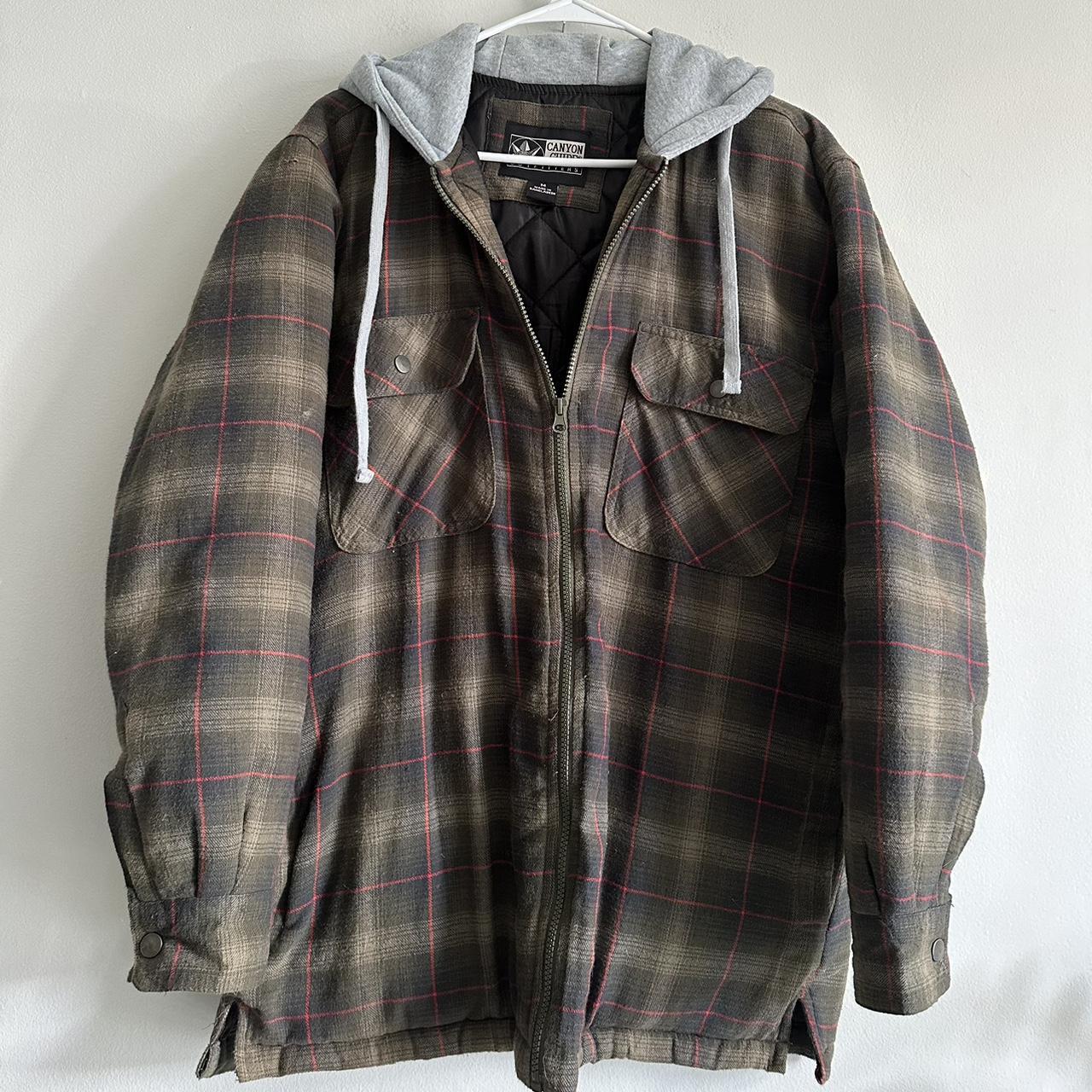 Flannel duster jacket Great condition #grunge... - Depop