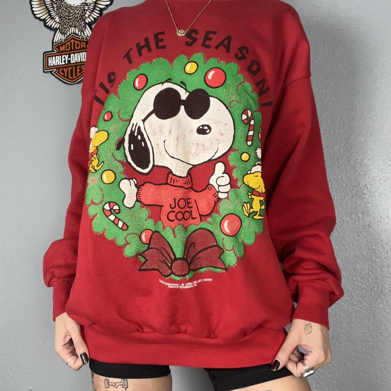 Vintage Snoopy / Joe Cool Christmas Sweater From... - Depop