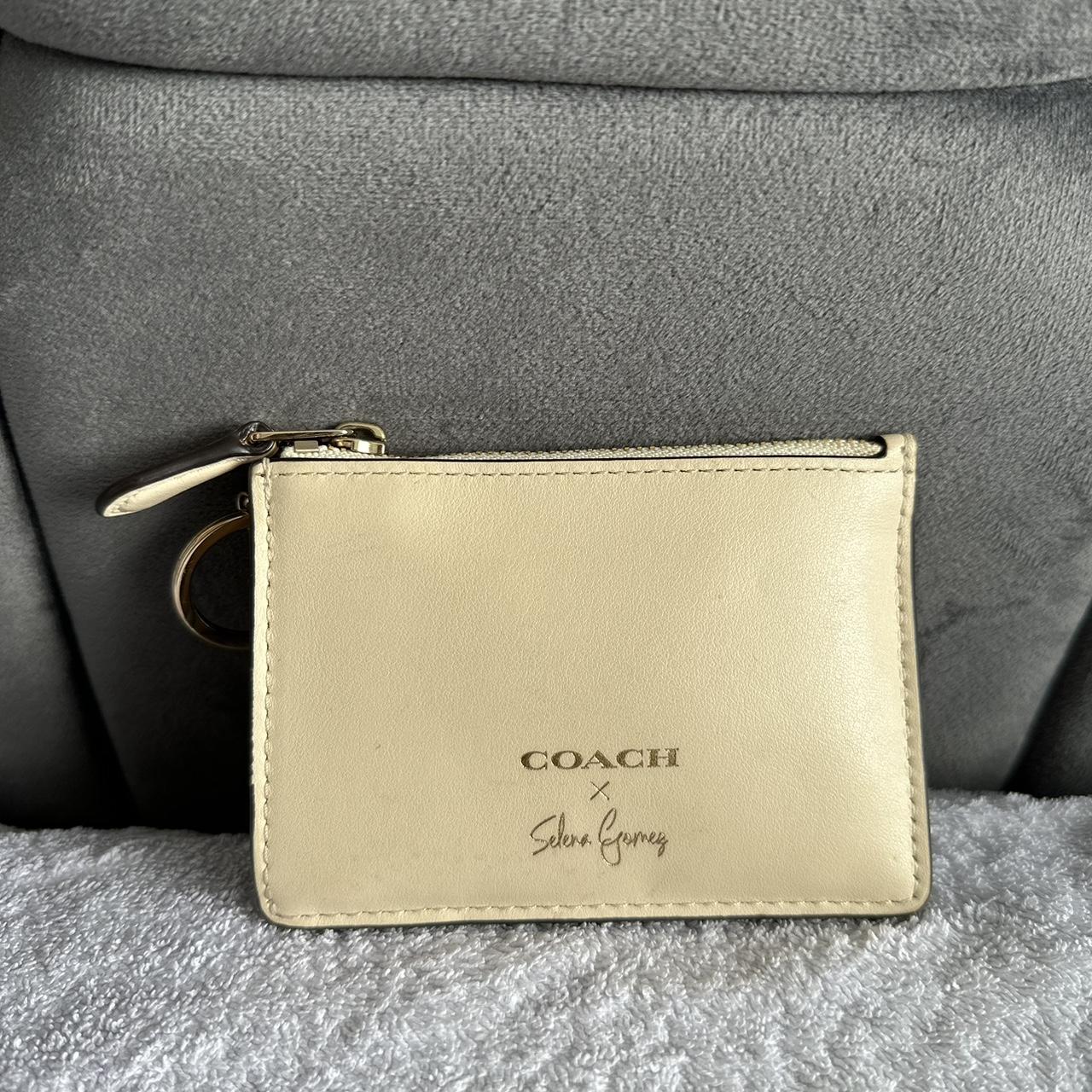 Coach X Selena Gomez Cream Card Wallet... - Depop