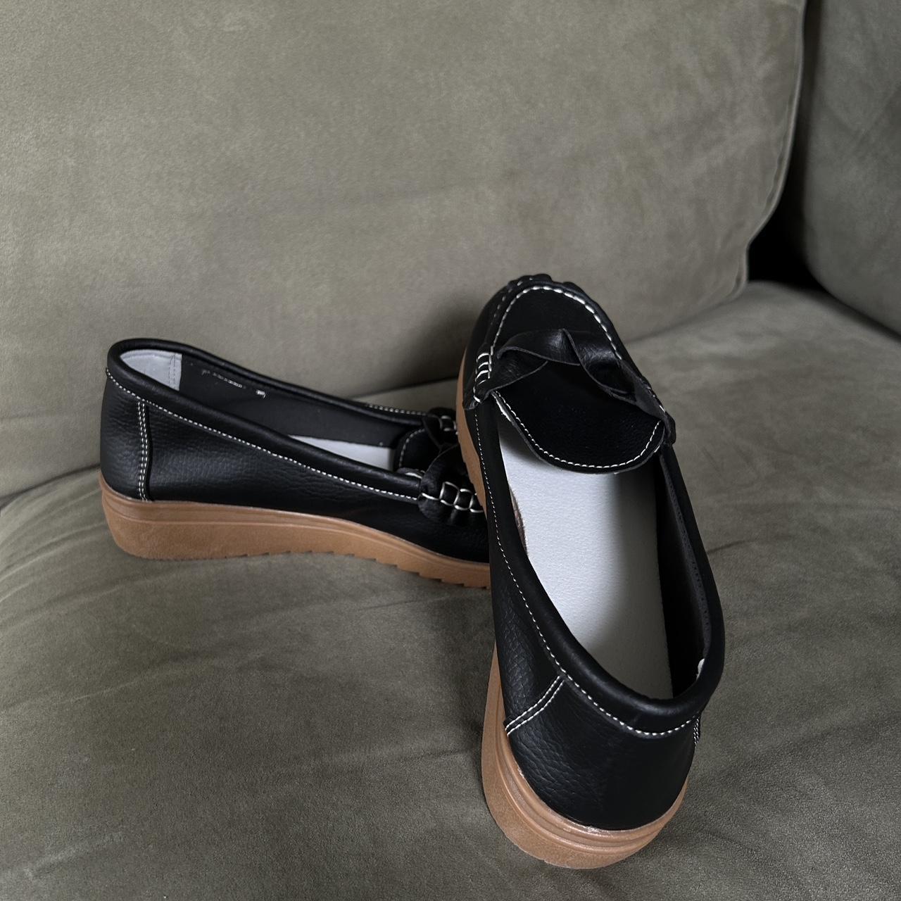 Women's Black and Brown Loafers | Depop