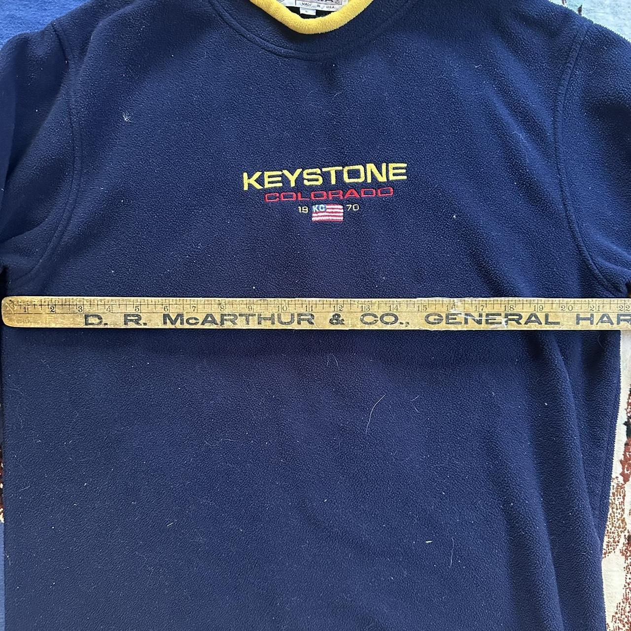 Vintage 90’s Keystone Colorado fleece in navy and... - Depop