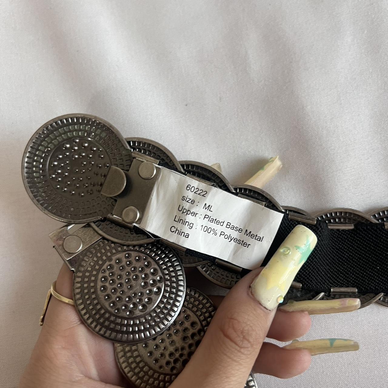 Y2k disc medallion fashion belt, size... - Depop