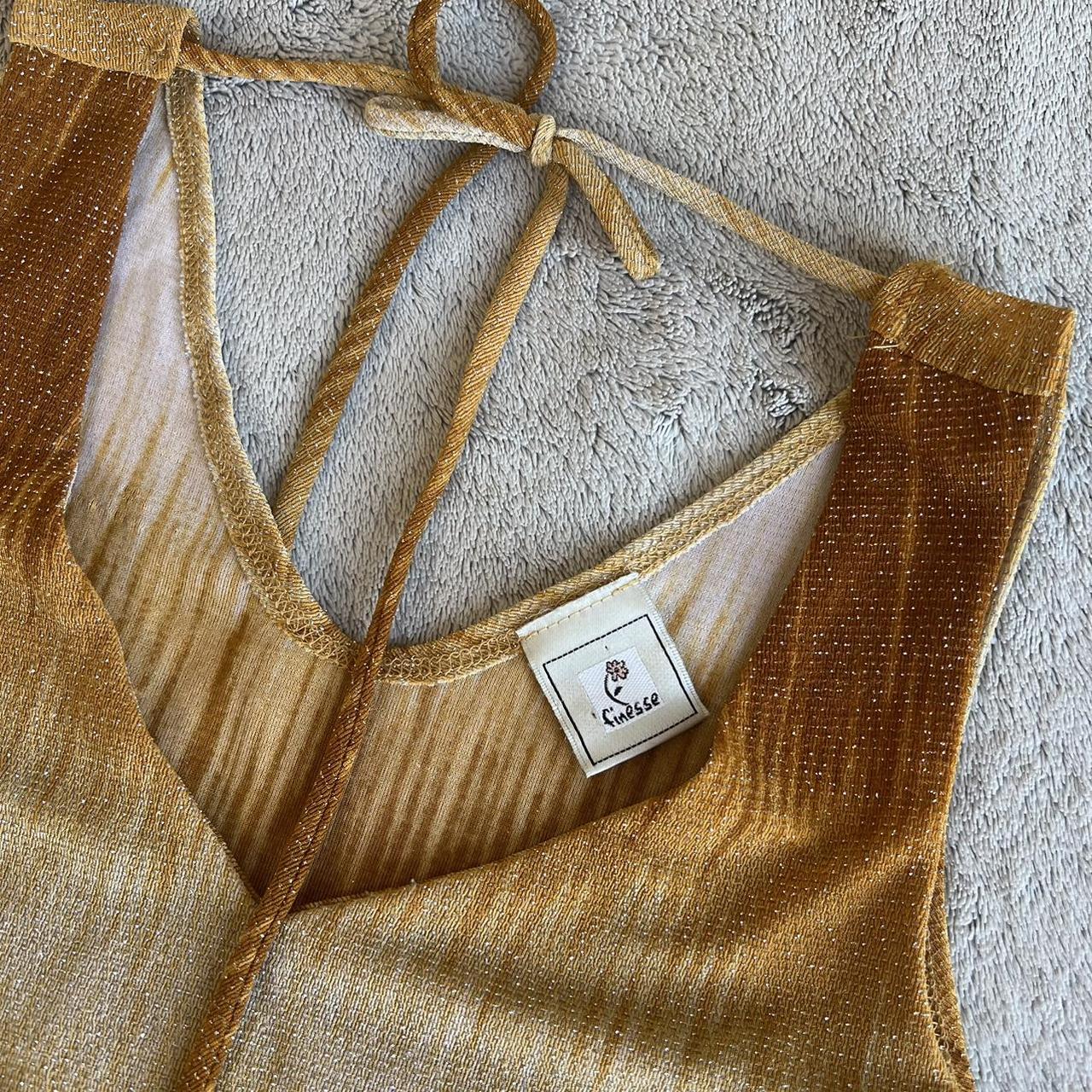 Y2k 2000s yellow and brown clubbing tie-dye style... | Depop