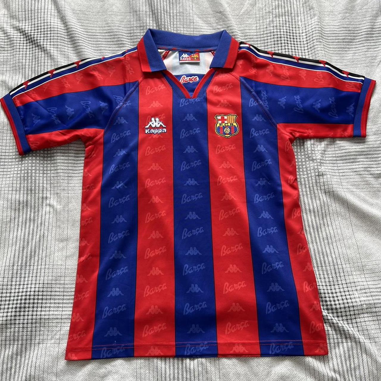Barcelona 1996/97 Home Kappa Kit Size Small Hardly... - Depop