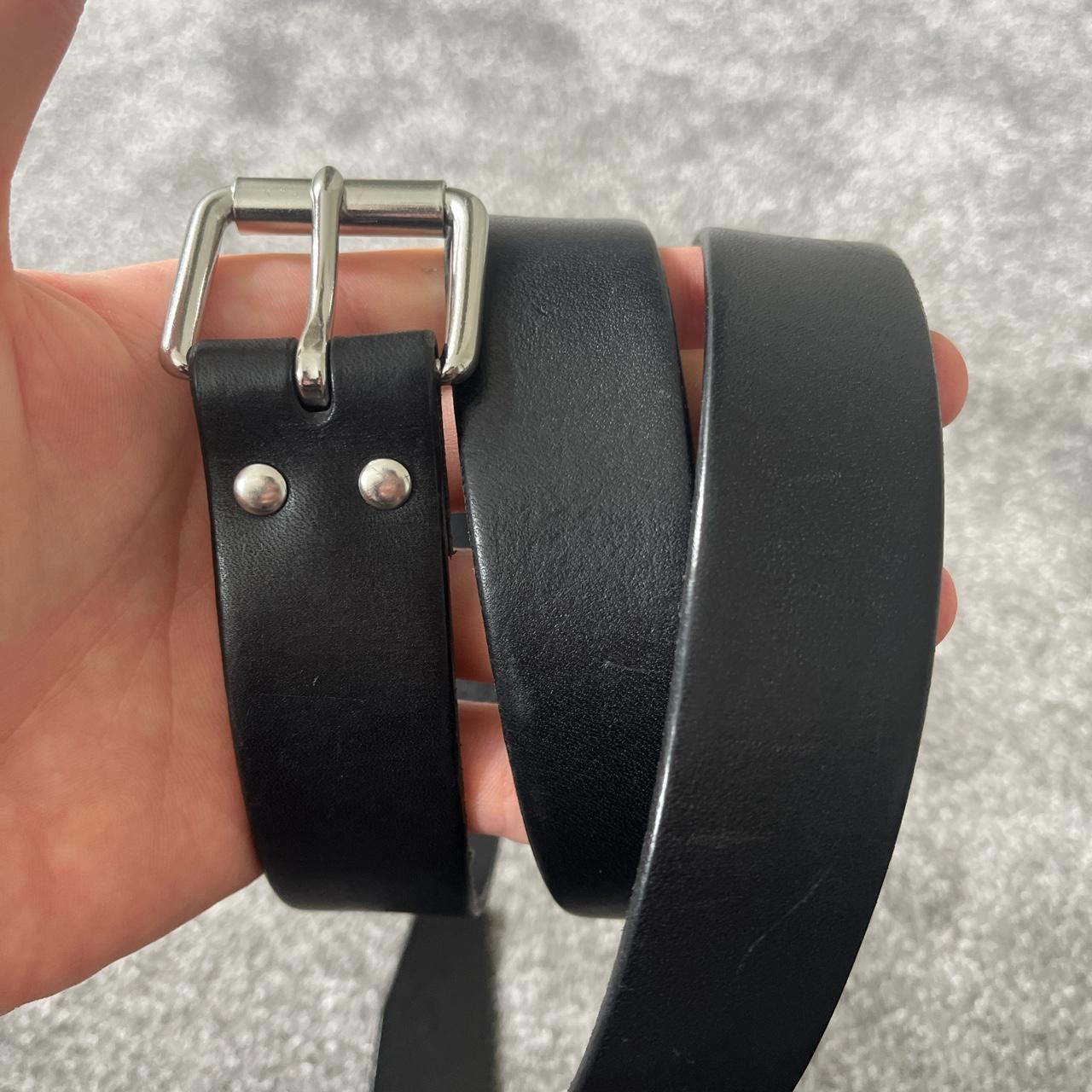 Gap black leather belt Black leather belt by gap... - Depop