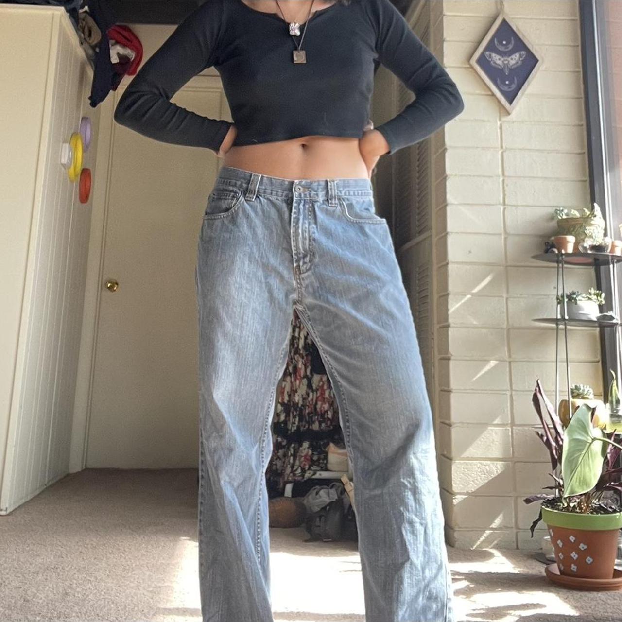 y2k Liz Claiborne jeans faded from wear plus... - Depop