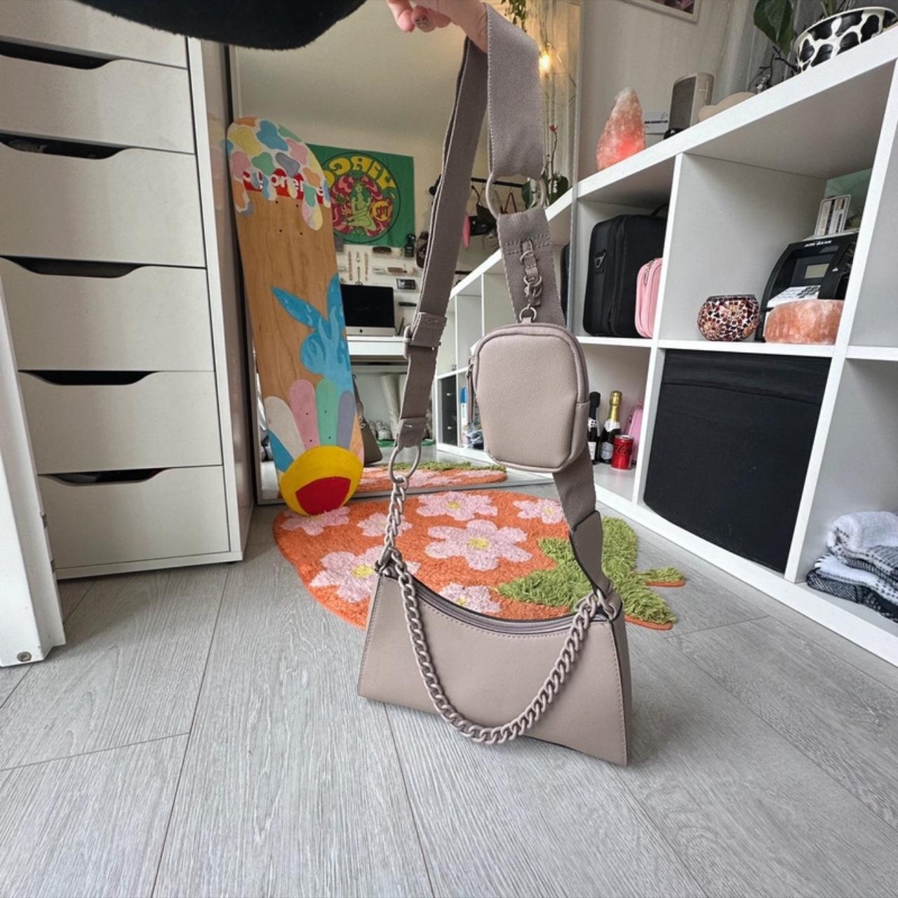 Primark cargo pocket cross body shoulder bag. Grey,... - Depop