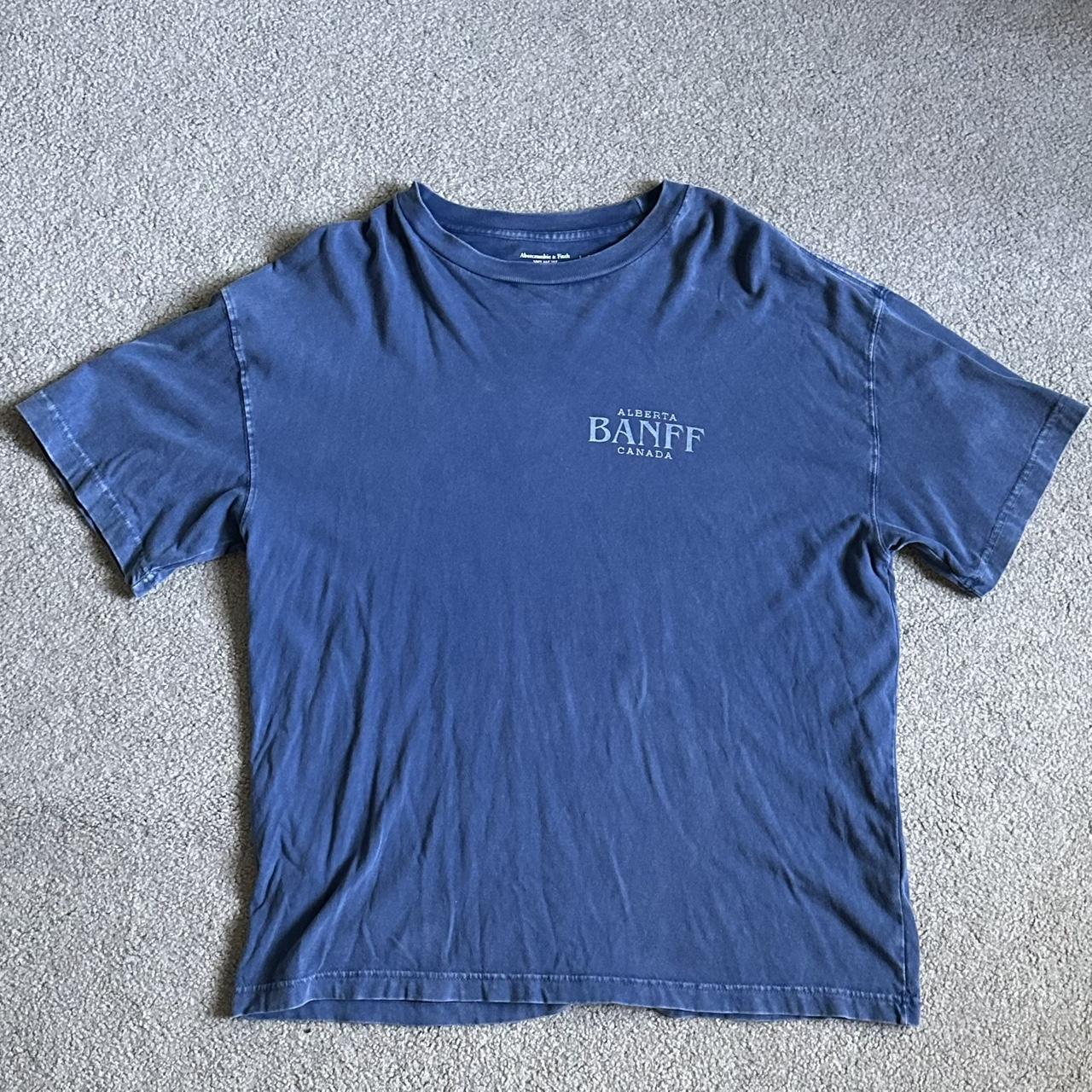 Abercrombie & Fitch Men's Blue T-shirt | Depop
