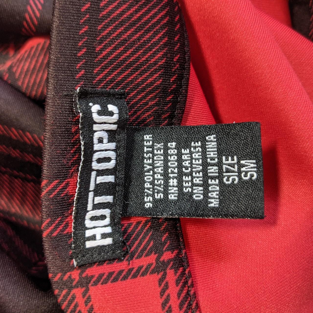 Hot topic black and red plaid circle skirt. Has... - Depop