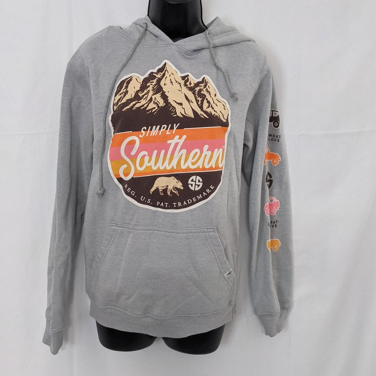 Gray simply Southern hoodie. Drawstring... - Depop