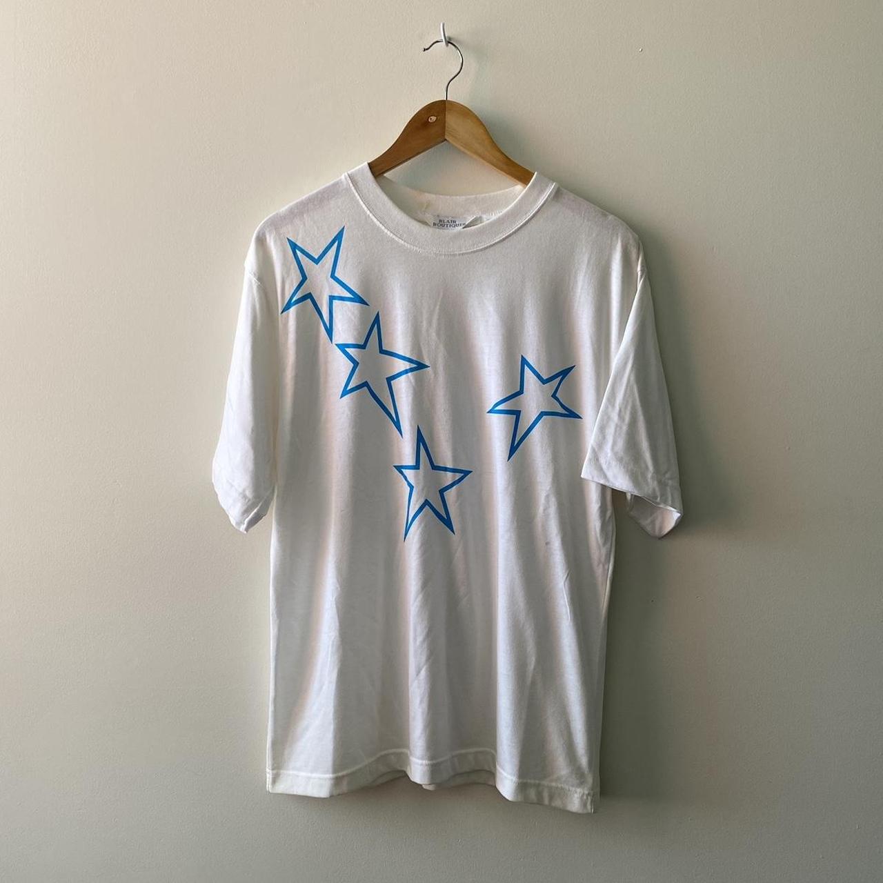 80s blue star tee | Blair Boutique brand | tag size... - Depop