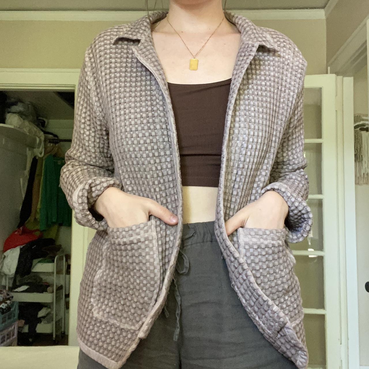 Handmade brown cardigan, sewn and dyed by... - Depop