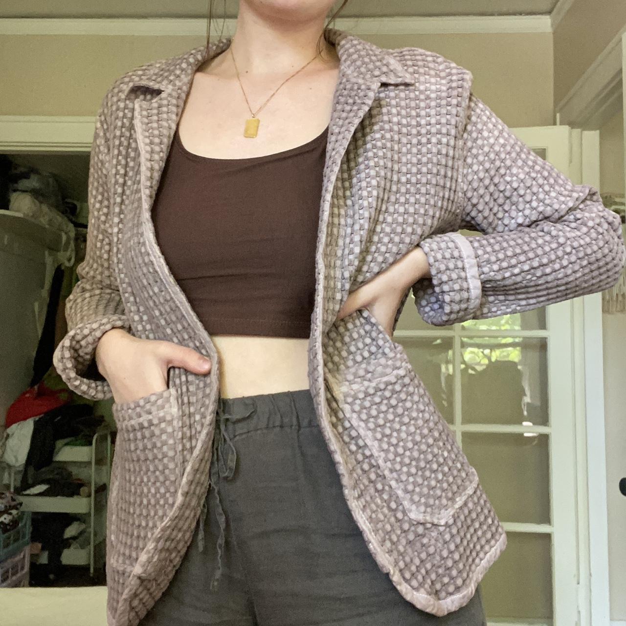 Handmade brown cardigan, sewn and dyed by... - Depop