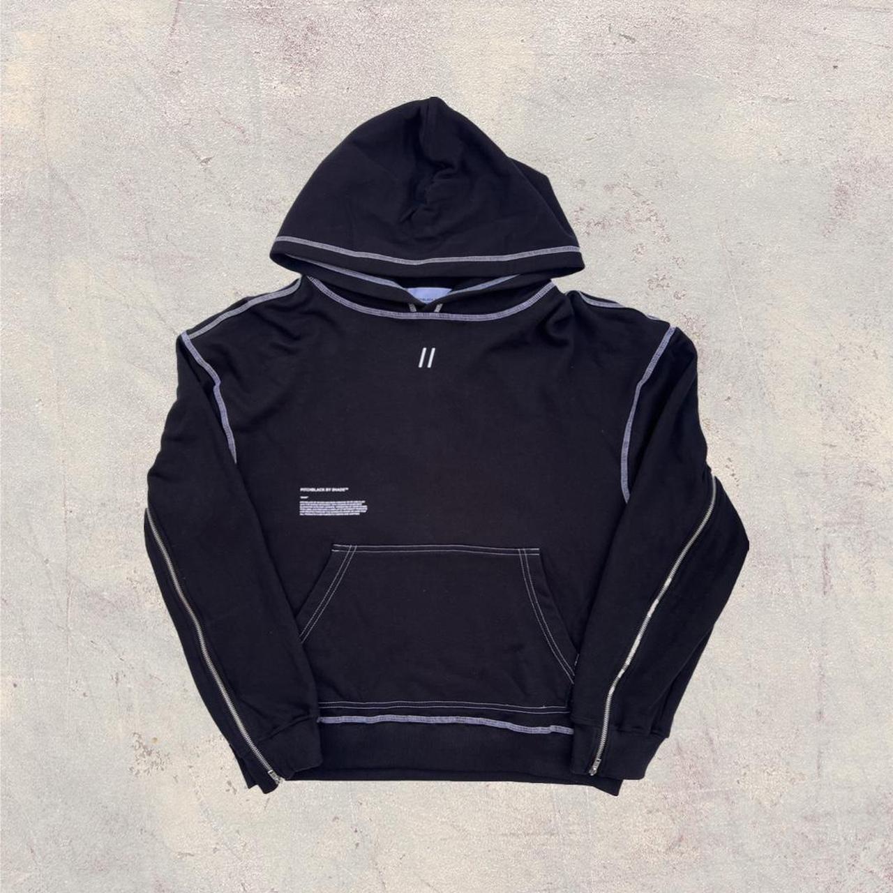 Pitch Black by Shade Contrast Stitch Oversized... - Depop