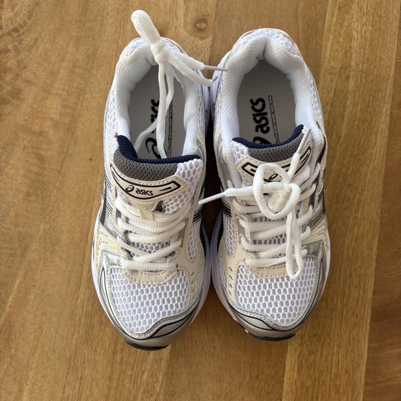 ASICS Gel Kayano 16 trainers in white and blue... | Depop