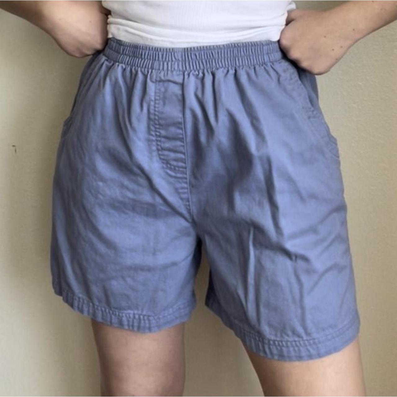 Basic Editions Women's Blue and Purple Shorts | Depop