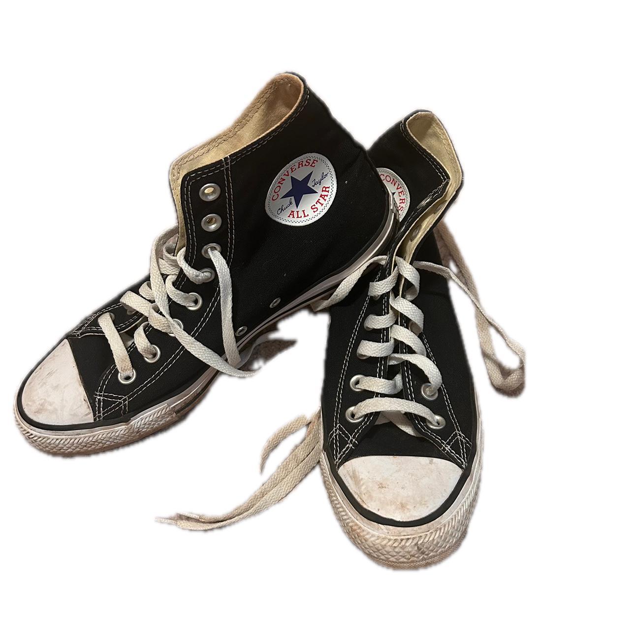 Black high top converse. Few scuffs but good condition - Depop