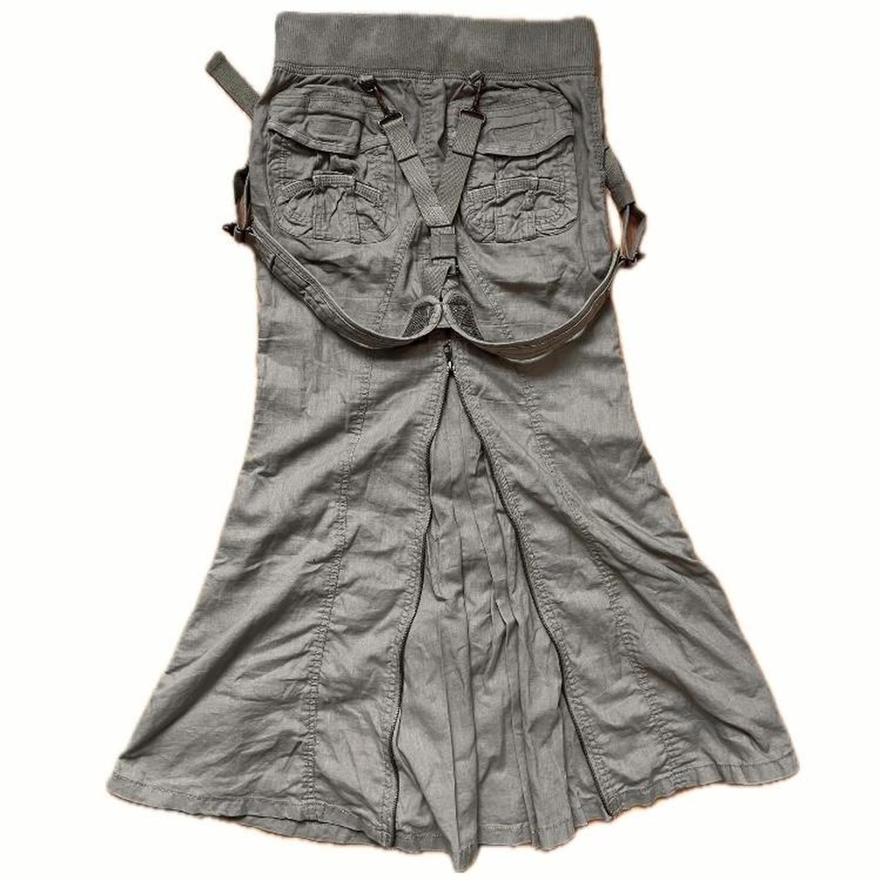 goa Suspender Cargo Zip Skirt Defunct Japanese... - Depop