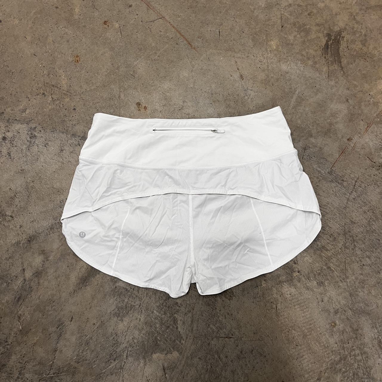 White Lululemon speed up shorts #running - Depop