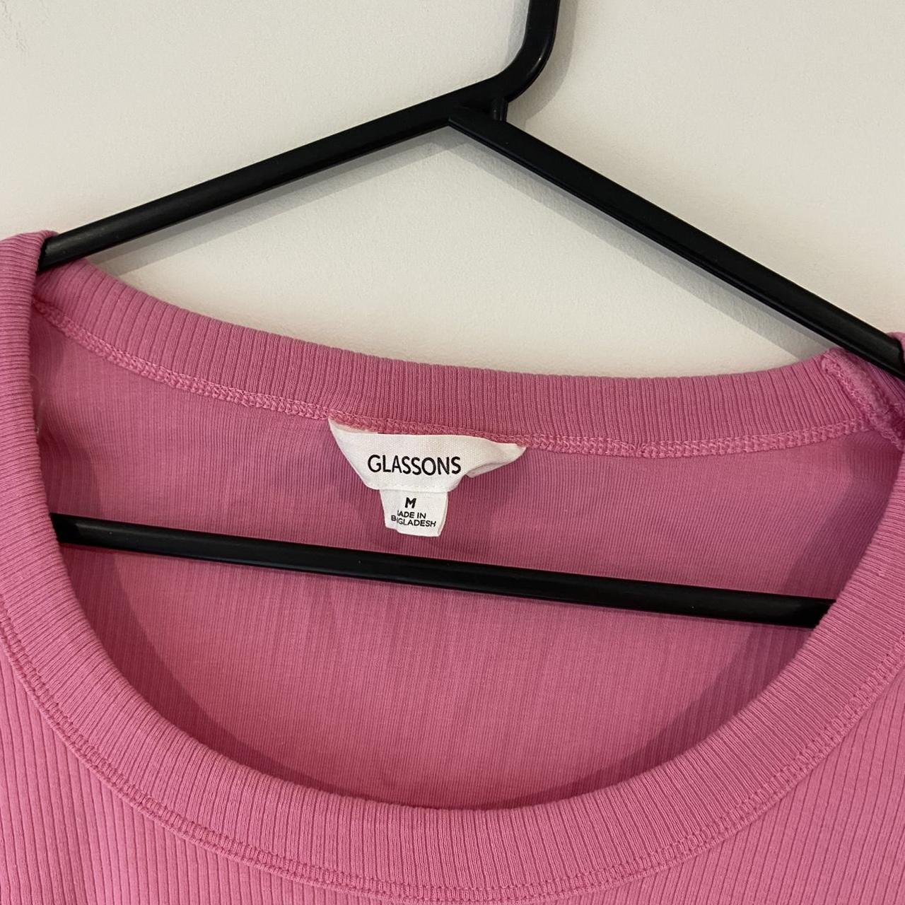 Glassons, long sleeve, pink, crop top, ladies size... - Depop