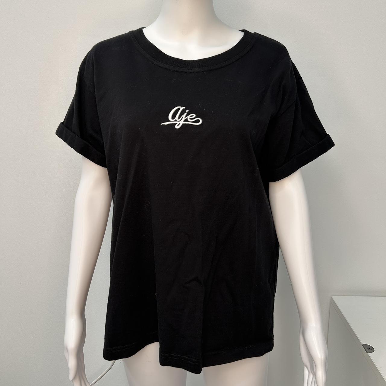 Aje Embroidered Tee Shirt. Size M, would best fit... - Depop