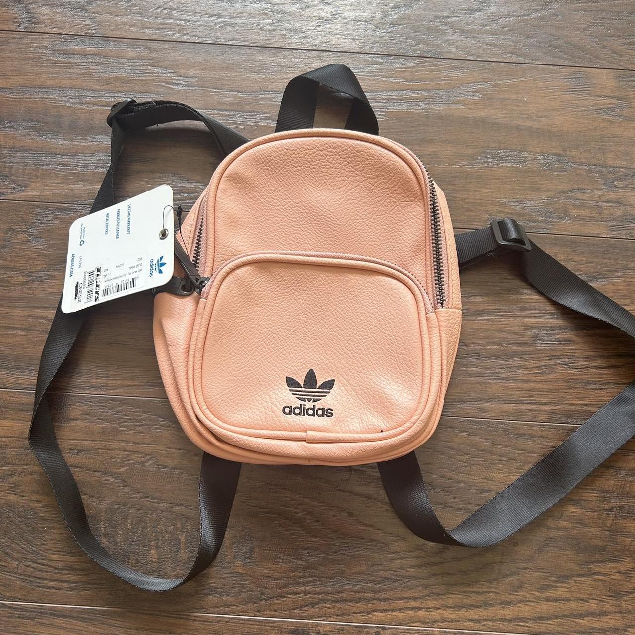 pink adidas mini backpack brand new with... - Depop