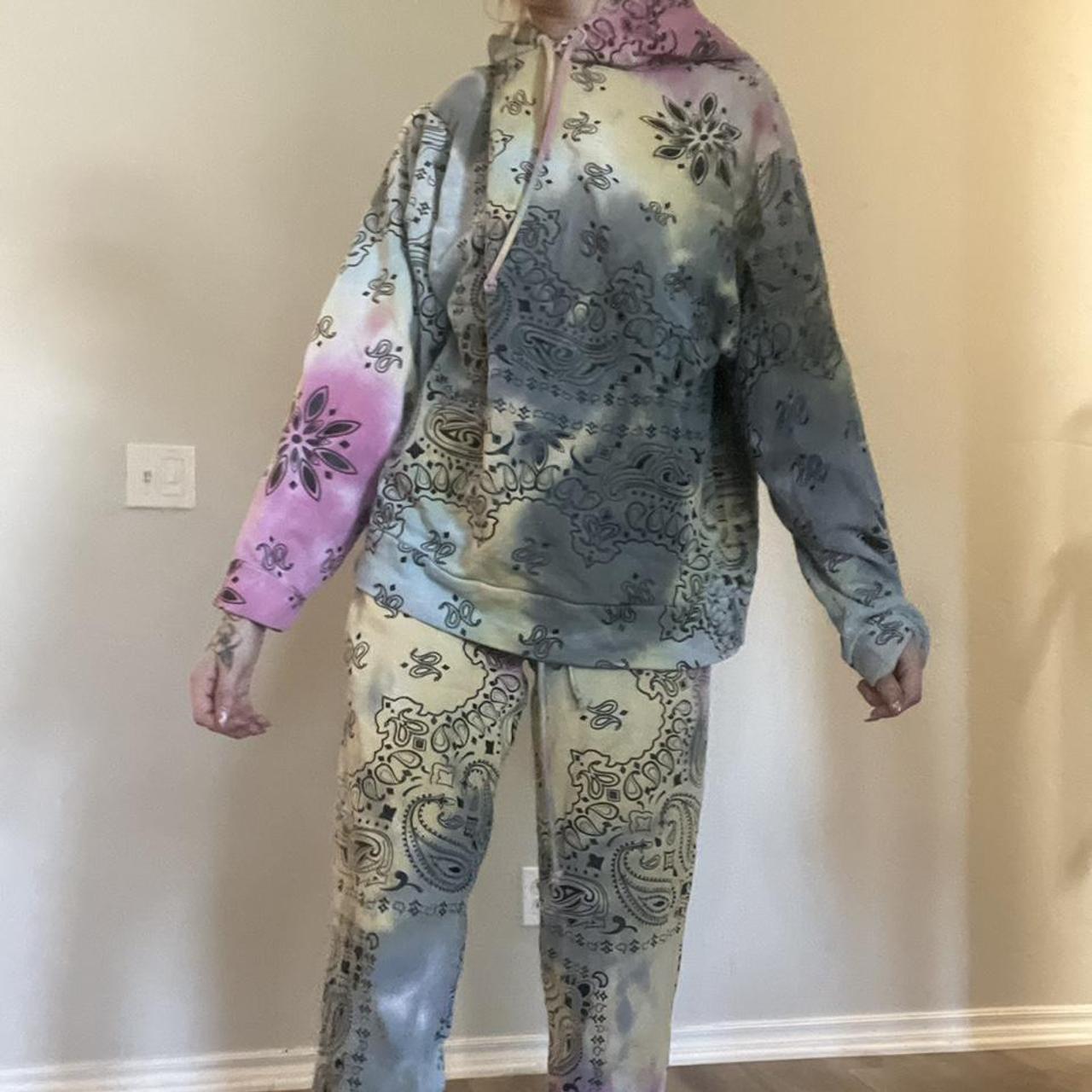 Jaded london Tye dye sweatsuit Hoodie + pants... - Depop