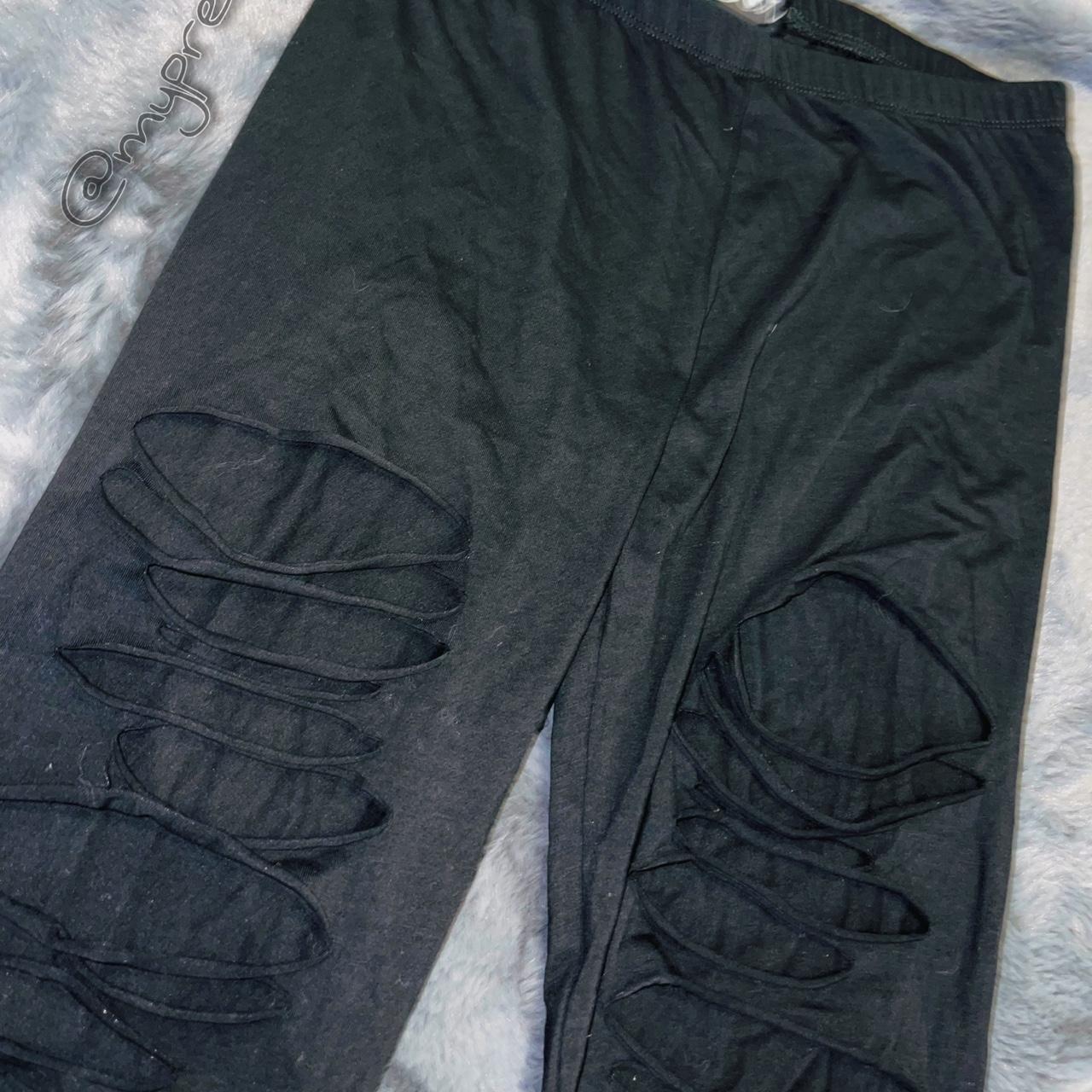 WIDOW CLOTHING Crypt Creeper Shredded Leggings... - Depop