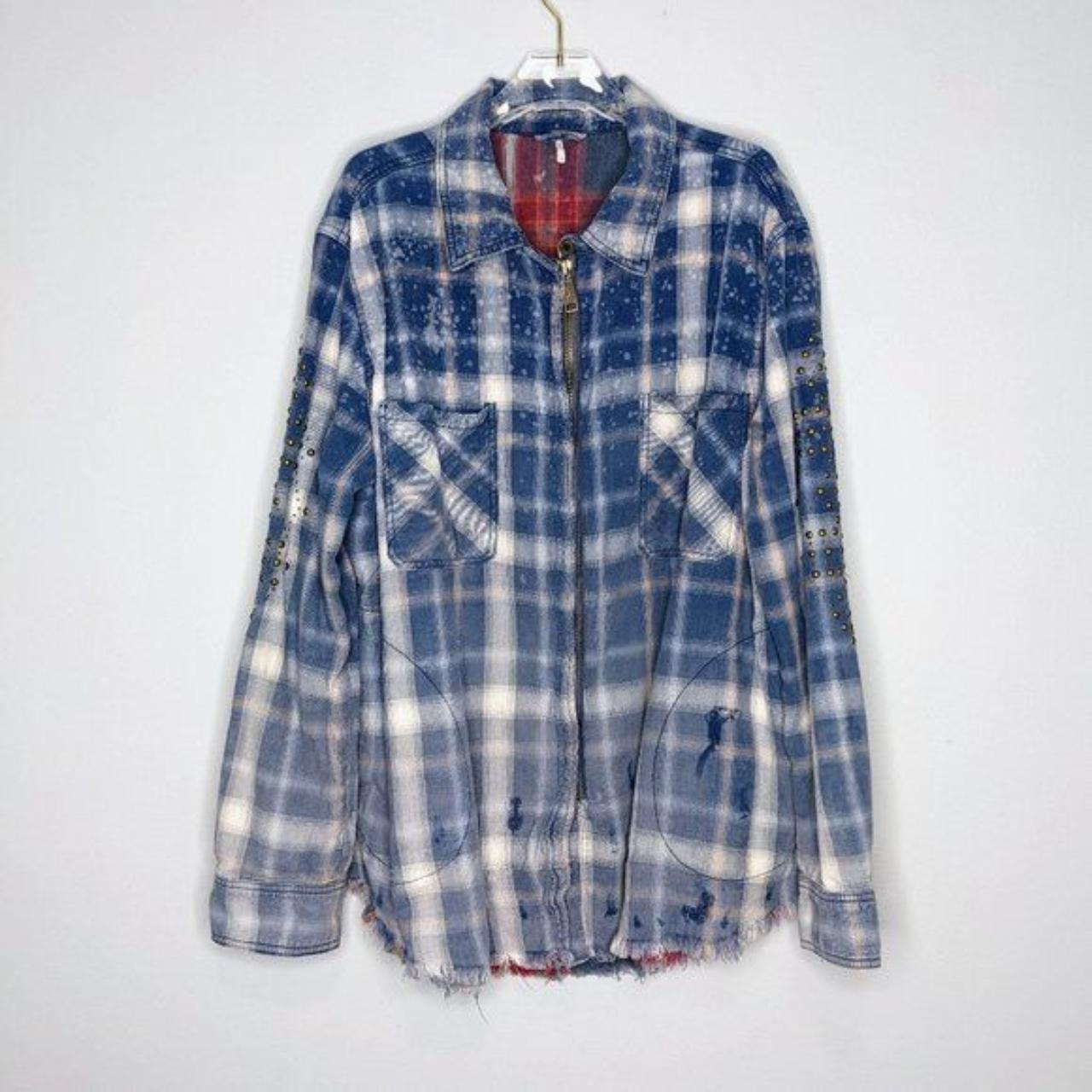 Check out this cool plaid, studded, deconstructed... - Depop