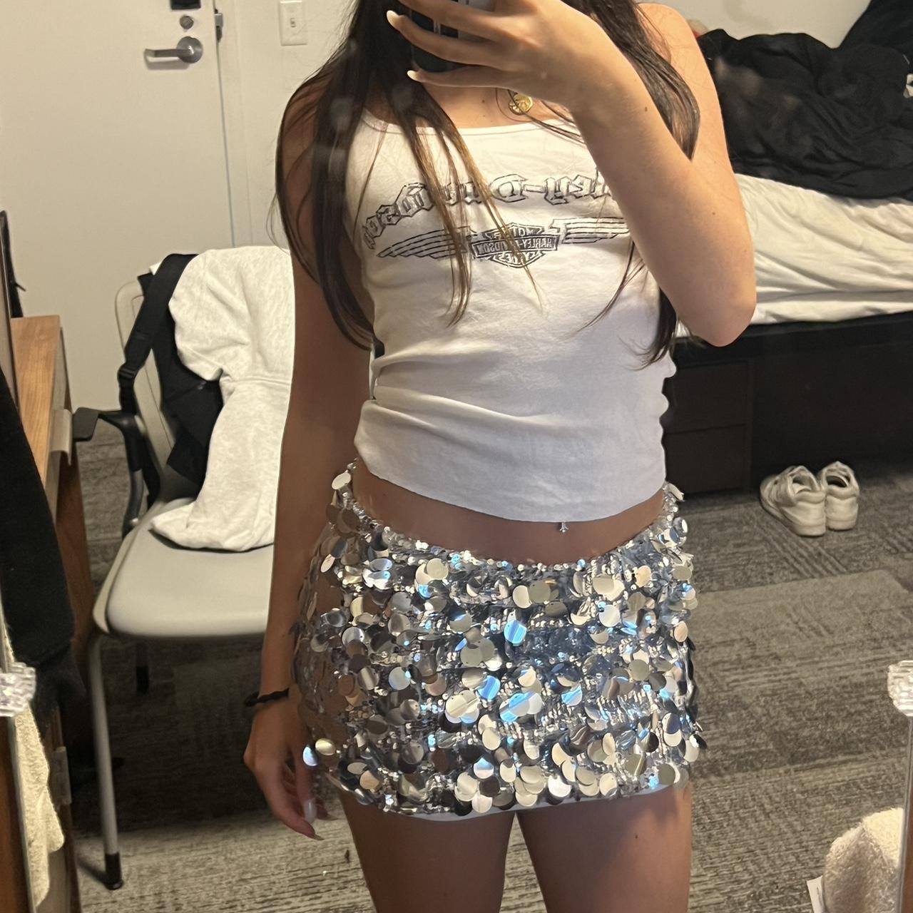 Edikted sparkly skirt - Depop