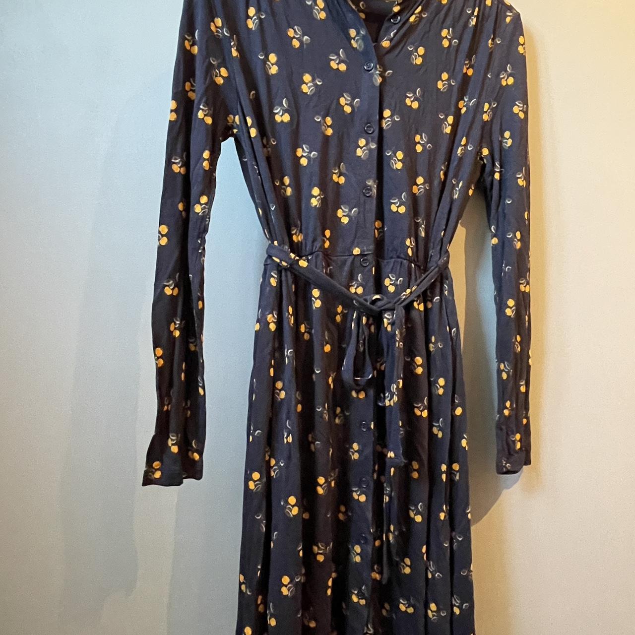 French connection navy blue button up dress. Long... - Depop