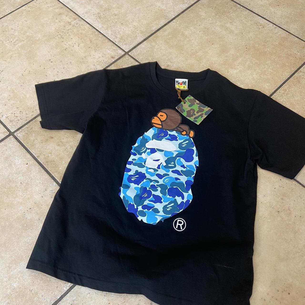 The bathing ape the bathing ape t-shirt with camo... - Depop