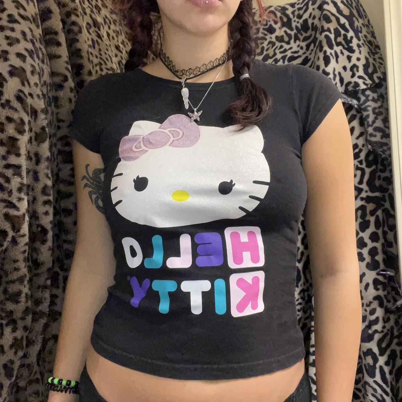 Hello Kitty Baby tee 🎀 Girls Large, Hello Kitty by... - Depop