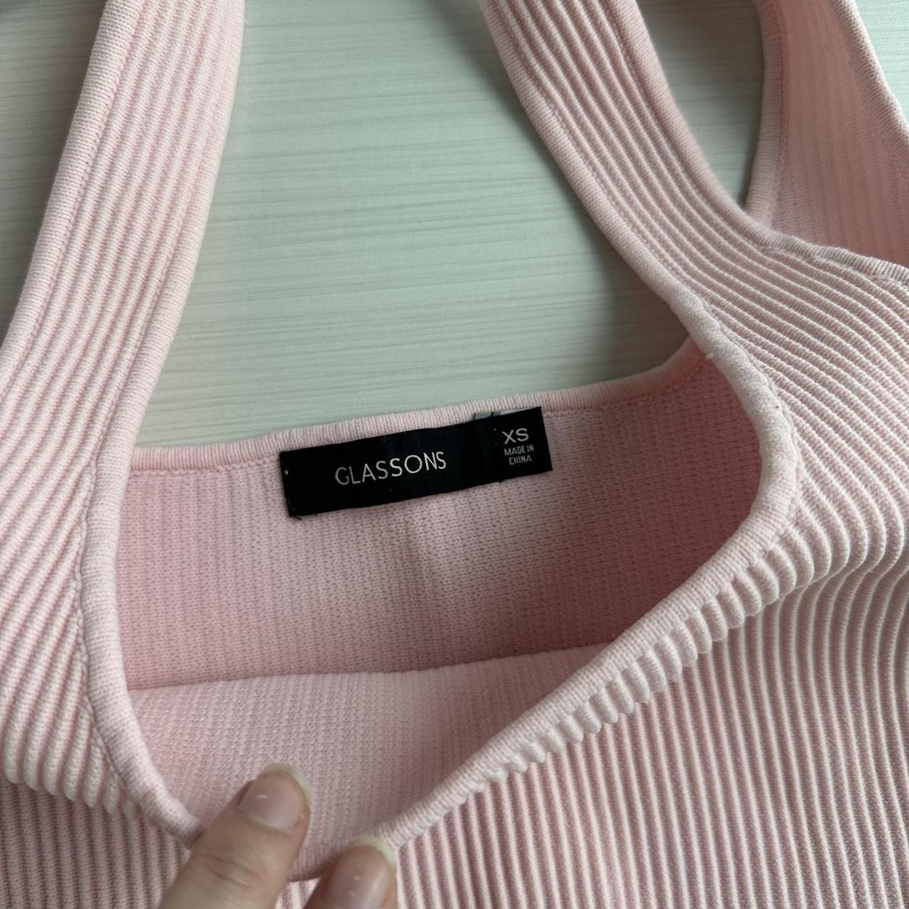 pink glassons tank, 2nd photo show color best! worn... - Depop