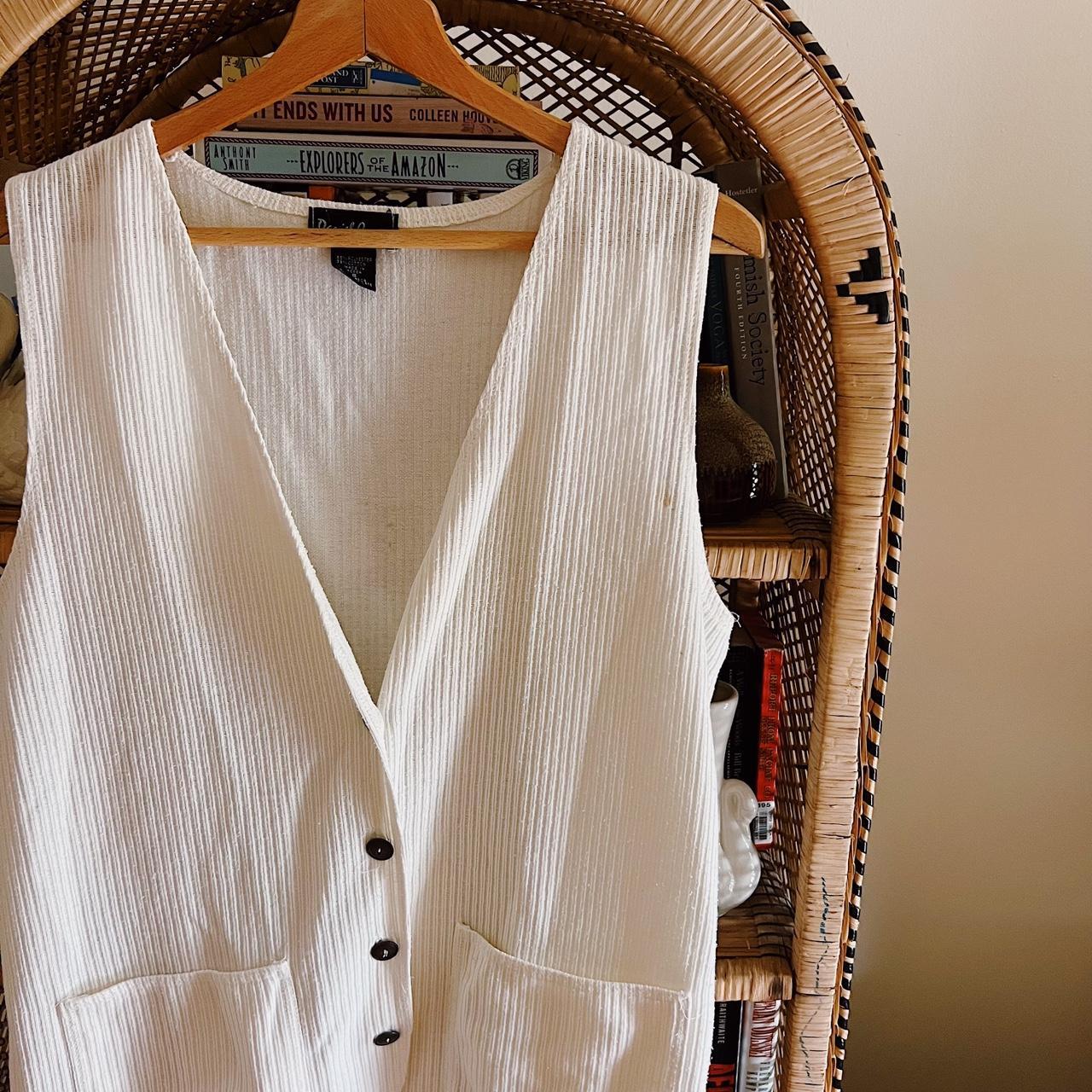 White vest 🤍 The perfect basic white vintage vest!... - Depop