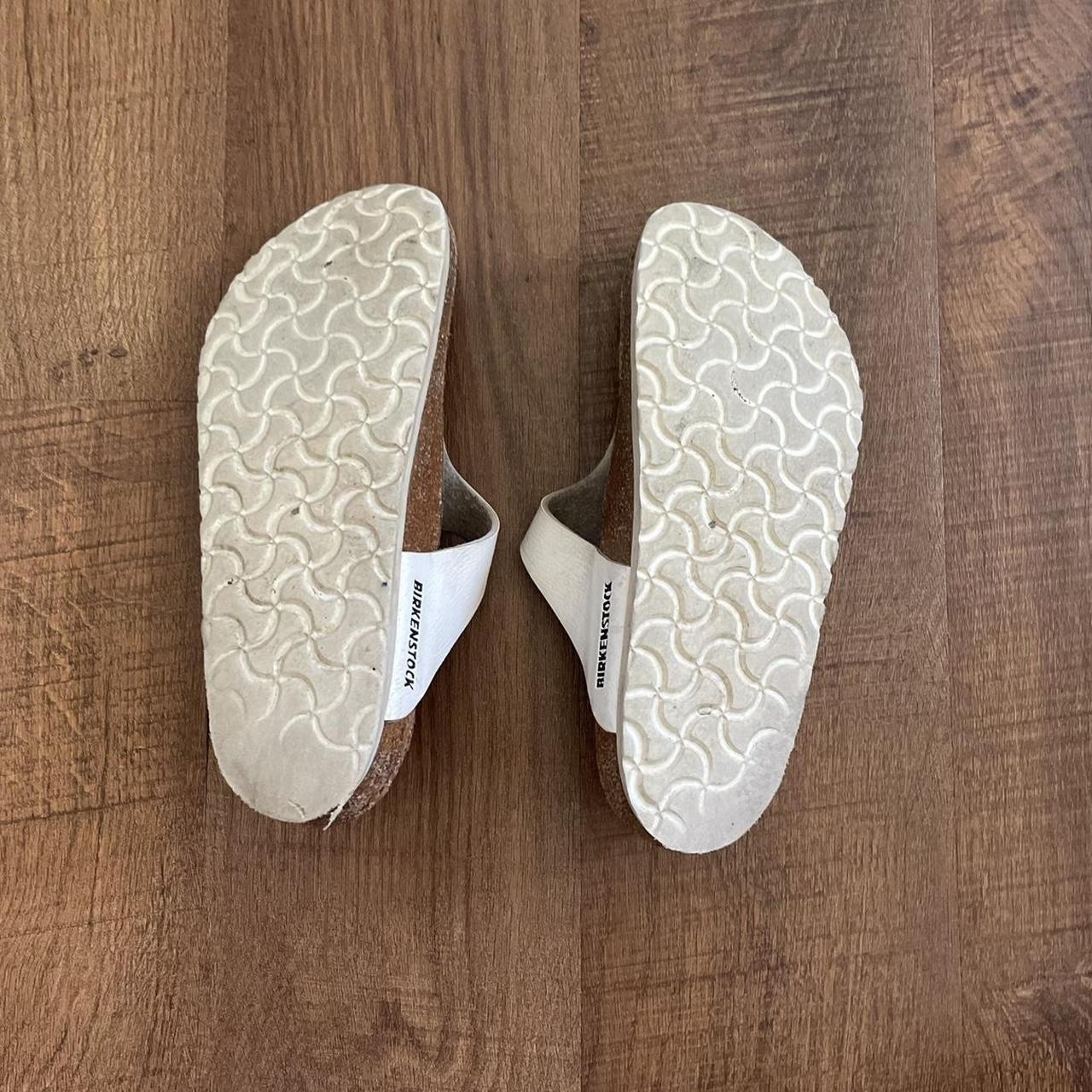 White Birkenstock Thong Sandals Cute white birks... - Depop