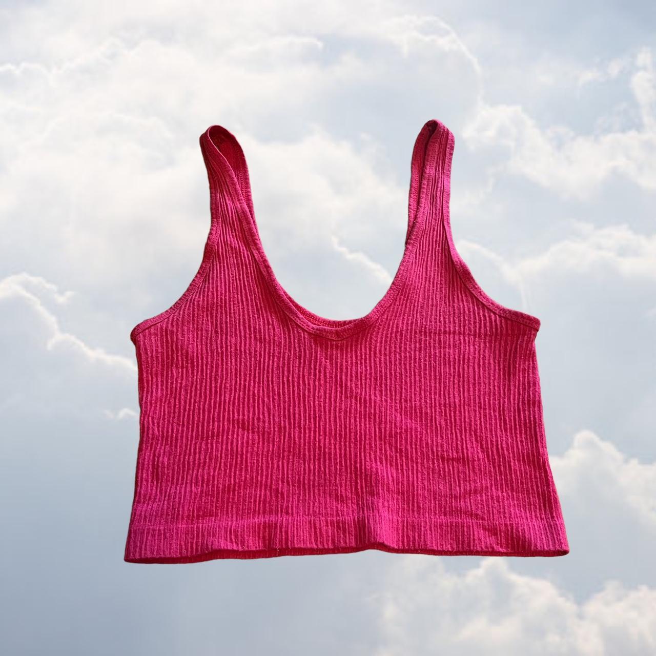 Urban Outfitters Women's Pink Crop-top | Depop