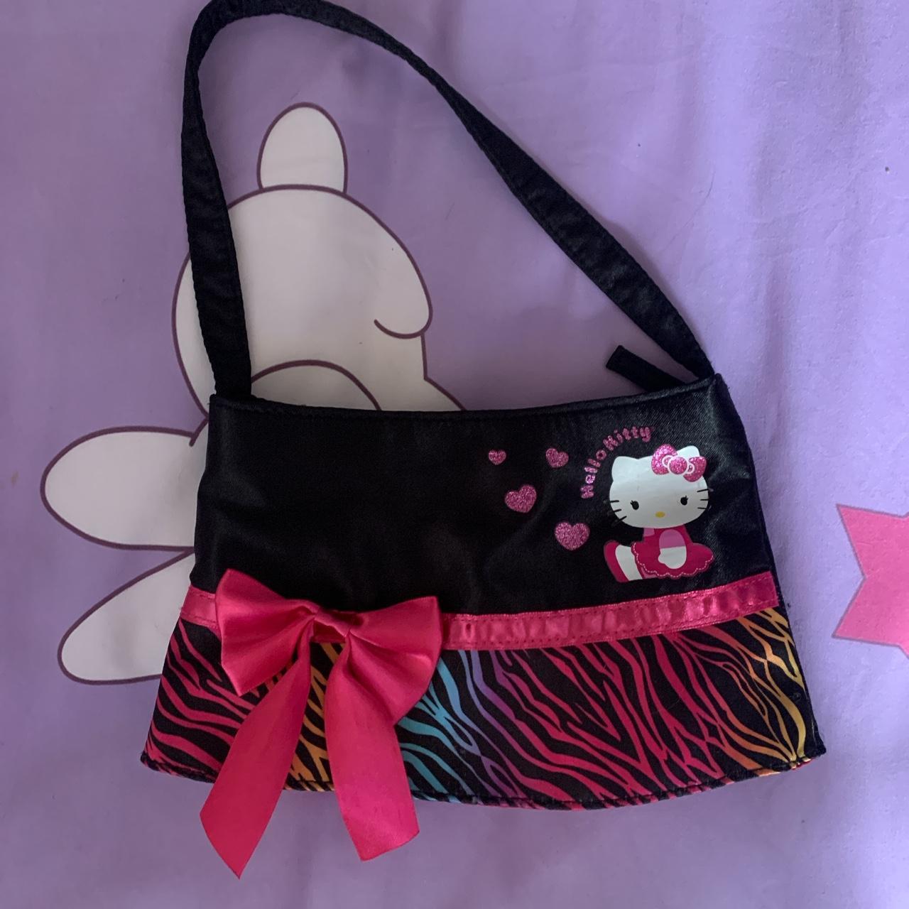 Little hello kitty purse w rainbow zebra print and a... - Depop